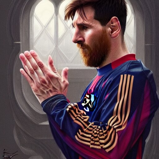 Lexica - Lionel messi praying like a muslim, d & d, fantasy, intricate ...