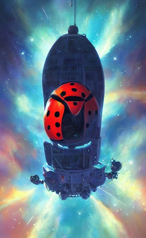 Lexica - A beautiful artwork illustration, a mechanical ladybug ...