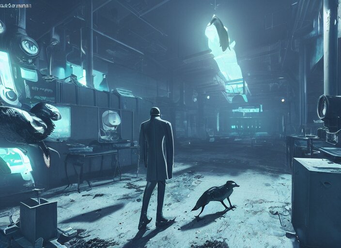 Lexica - Cyber penguin in fallout 4, horror scene, artgerm, rutkowski ...