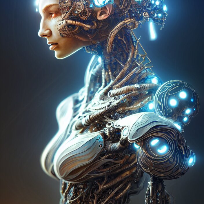 Lexica - Organic cyborg, diffuse lighting, fantasy, intricate, elegant ...
