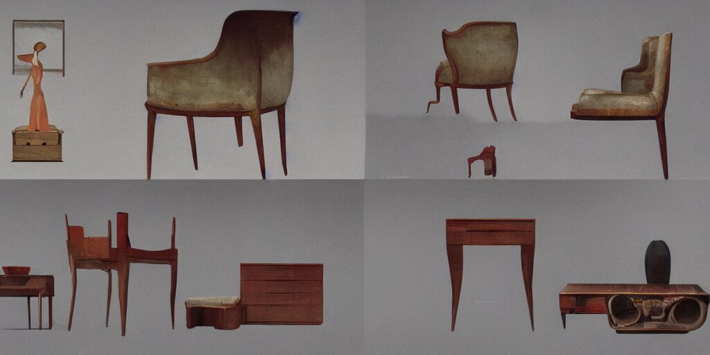 furniture designs in the style of modigliani, design sheet, Les ...