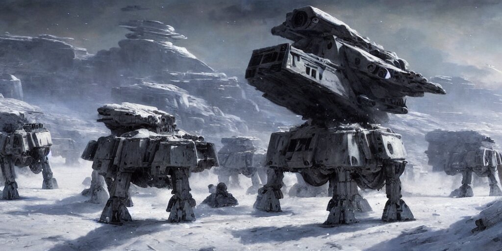 Lexica - The battle of hoth, rebel soldiers fighting enormous imperial ...