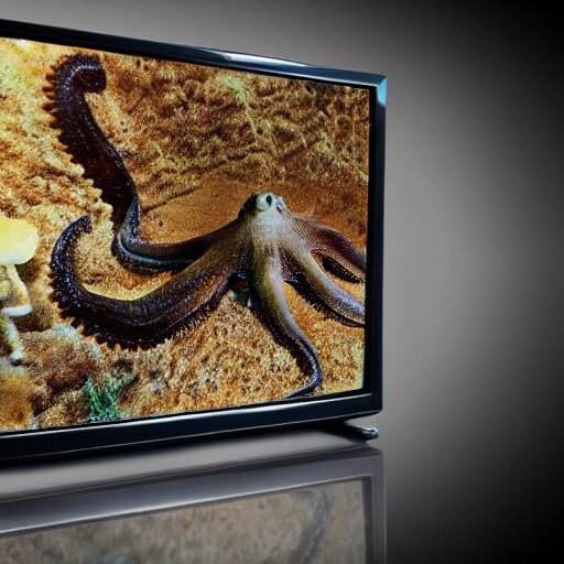 Lexica - Vintage television displaying a news report about an octopus ...