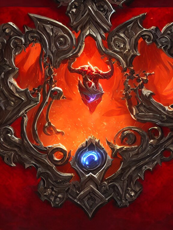 Lexica - Red fiery card game decorative frame, red decorative frame ...