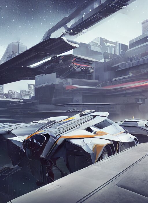 Lexica - Half canvas star citizen car half canvs on the coronation of ...