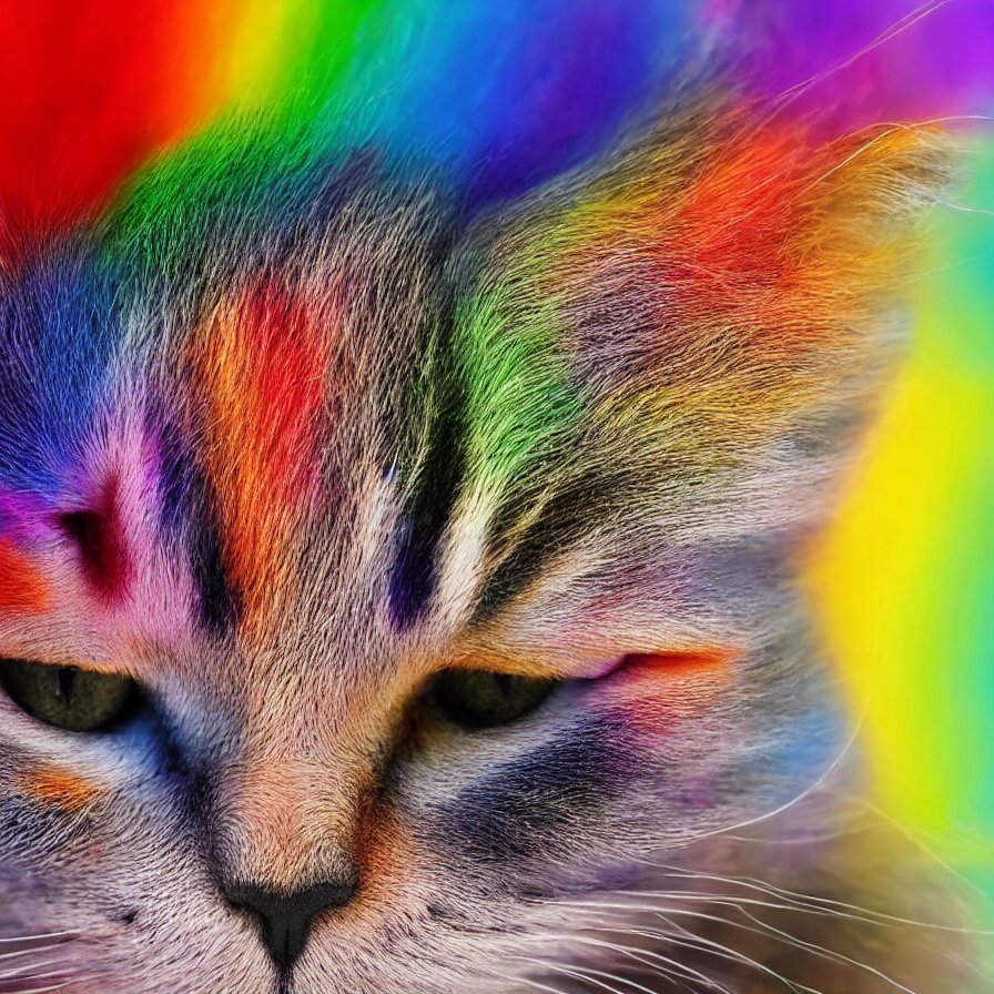 Lexica - A Rainbow cat, ultra realistic, 8K