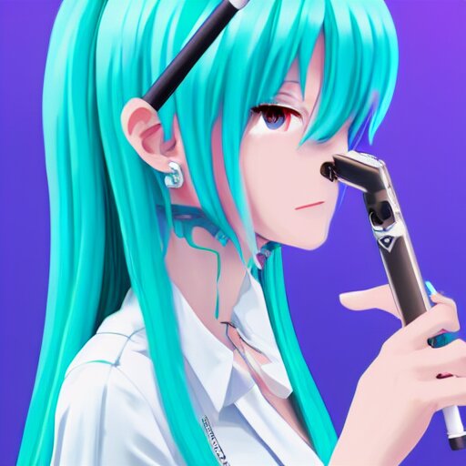 Lexica - Hatsune miku smoking a vape pen in her right hand | smoke ...