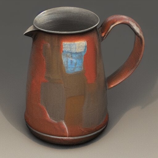 Lexica - Impressionist symetrical paris steel jug, by egon schiele and ...