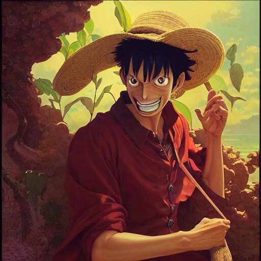 Lexica - Highly detailed vfx portrait of monkey d. luffy, stephen bliss ...
