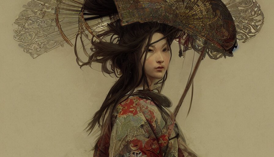 Lexica - A beautiful realistic painting of a samurai, intricate ...
