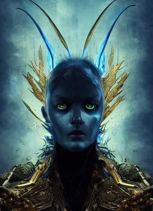 Lexica - Her huge ominous glowing blue eyes staring into my soul ...