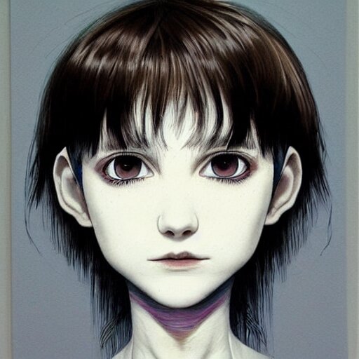 Lexica - Beautiful pure evil teenager lain, cute but erratic haircut ...