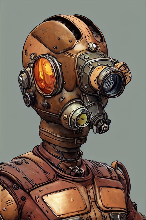 hardmesh retro futurist steampunk fallout 7 6 power armor head ...