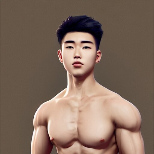 Lexica - A korean bodybuilder college boy, head to toe, bokeh ...