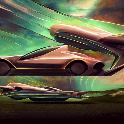 Lexica - Solarpunk hovercar, clean energy, green technology, batoidea ...