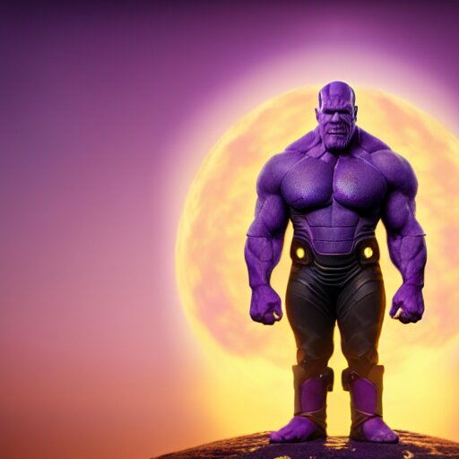 Lexica - ( ( ( ( ( hyperrealist distant portrait of thanos riding a tiny child's bike ...