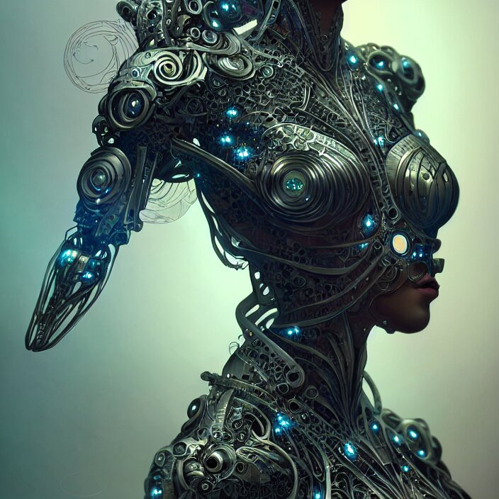 Lexica - Organic cyborg, diffuse lighting, fantasy, intricate, elegant ...