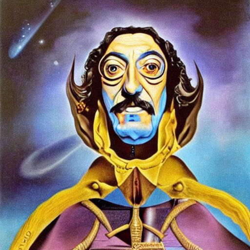 Lexica - Salvador dali as a space wizard in the style of salvador dali