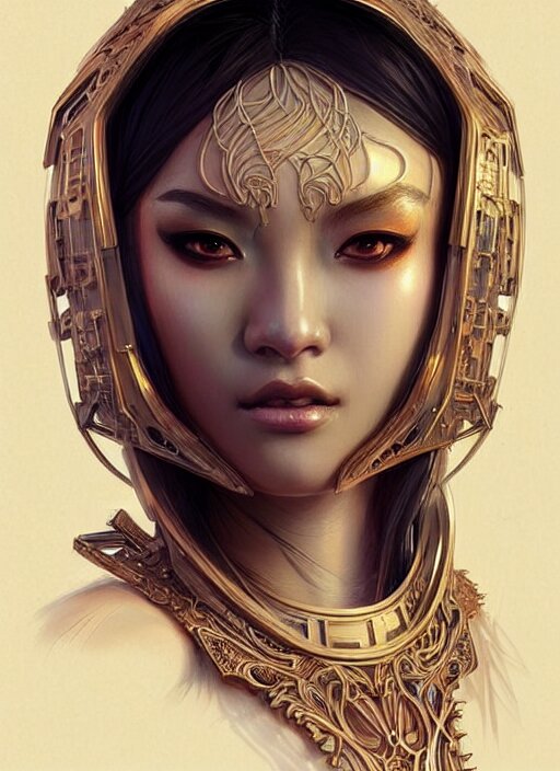 Lexica - Portrait of oriental female humanoid, very intricate details ...