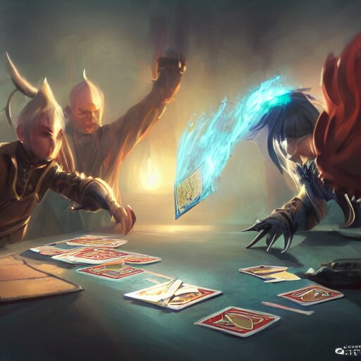 Lexica - Four players competing at a magic the gathering card game ...