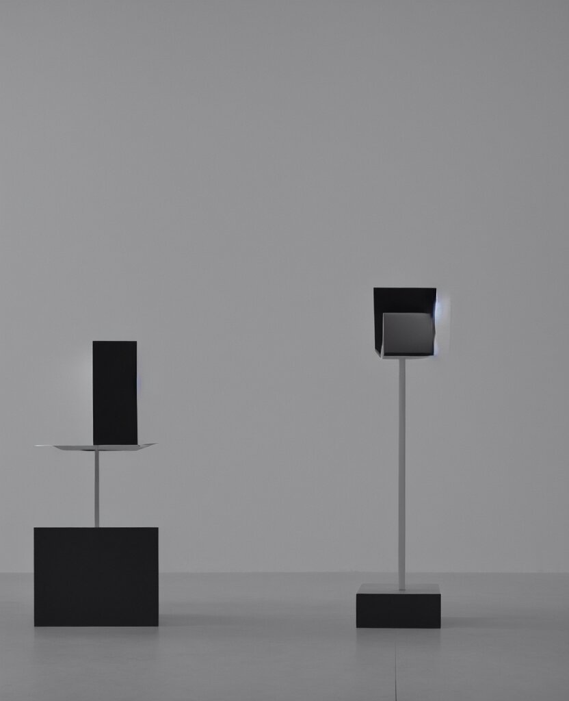 Lexica - A minimal studio packshot of an upside - down readymade object ...