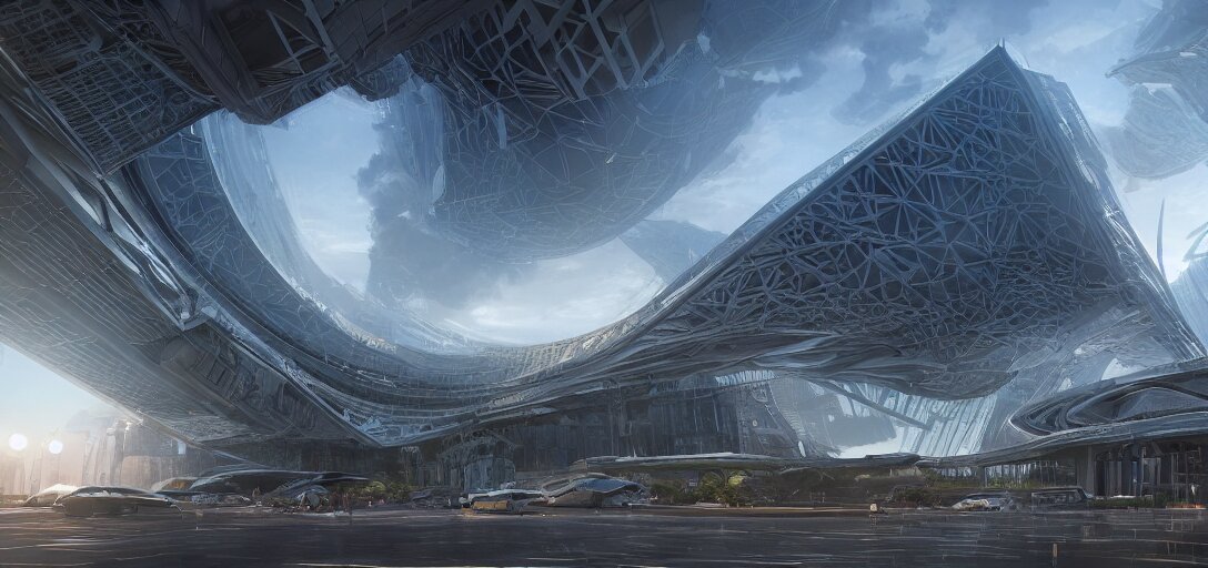 Lexica - Highly detailed futuristic architecture by I. M. Pei ...