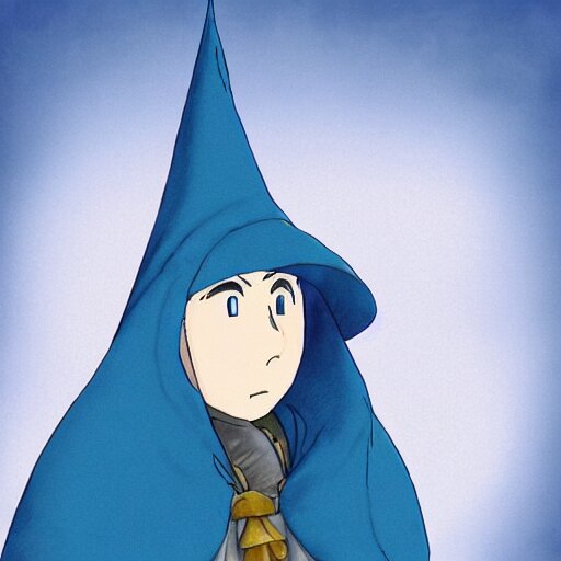 Lexica - A photo of a wizard wearing a big blue hat, digital art ...