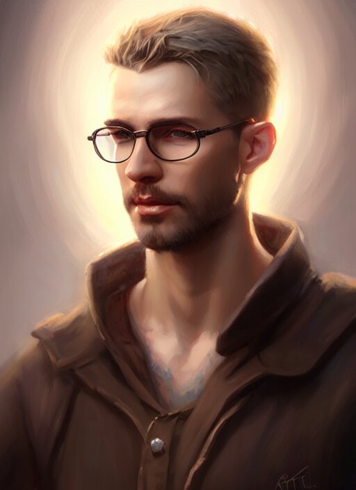 Lexica - A _ fantasy _ style _ portrait _ painting _ of white male ...