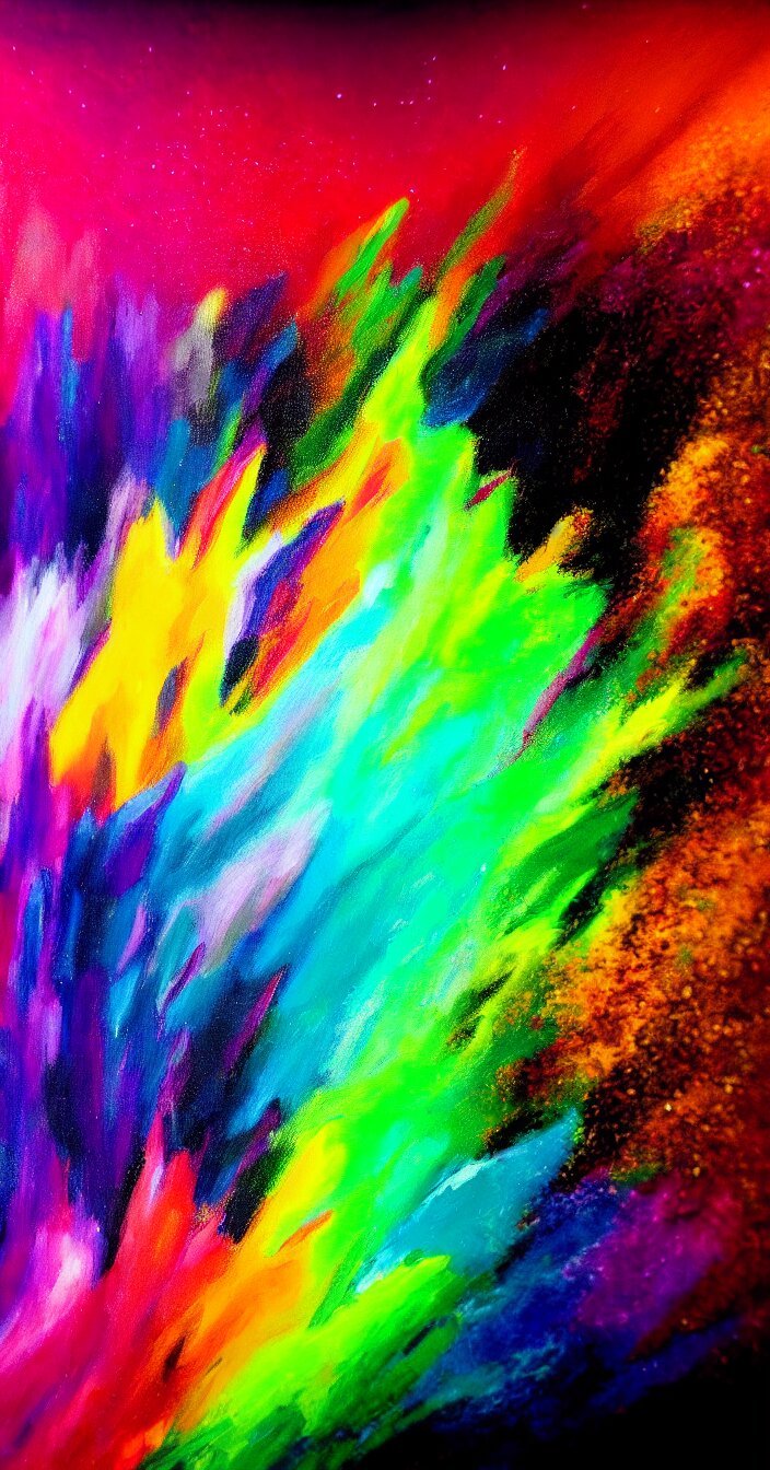 Lexica - Realistic photo of colorful blast, high colored texture, dark ...