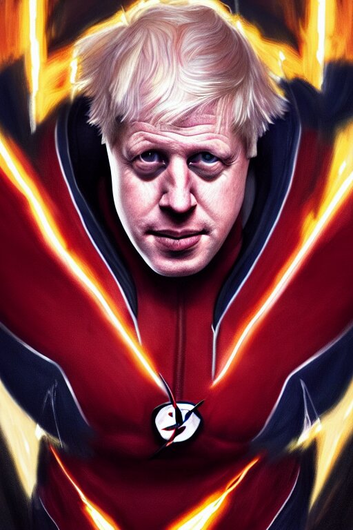 Lexica - Boris Johnson as Flash by Zack Snyder, realistic portrait ...