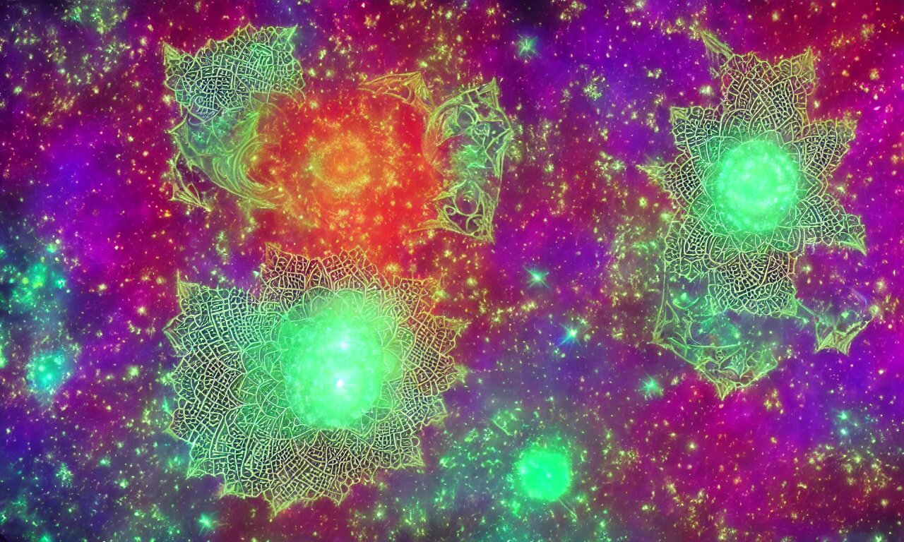 Lexica - Fractal mandala nebula psy trip hologram color an ancient ...