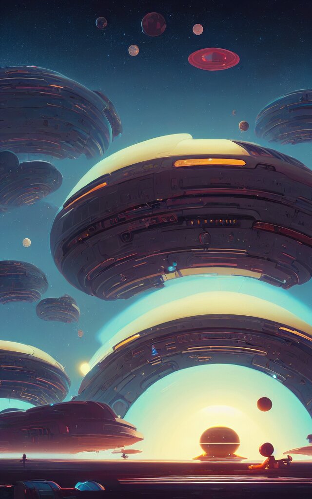 Lexica - Detailed concept art of a fantastic space city on a tiny ...