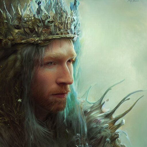 Lexica - Closeup portrait shot of domhnall gleeson as king oberon ...