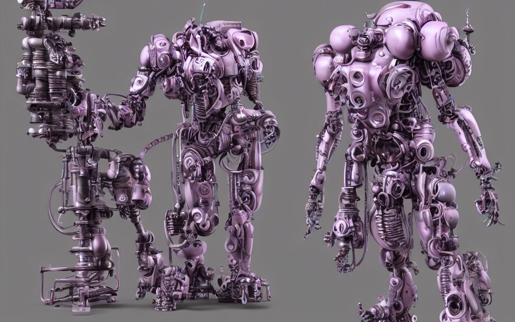 Lexica - Hyperdetailed , pastel wave , robotic cyberpunk sculpture ...