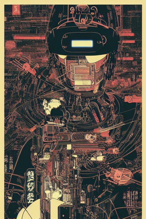 Lexica - Futuristic japanese cyberpunk bladerunner silk screen by ...