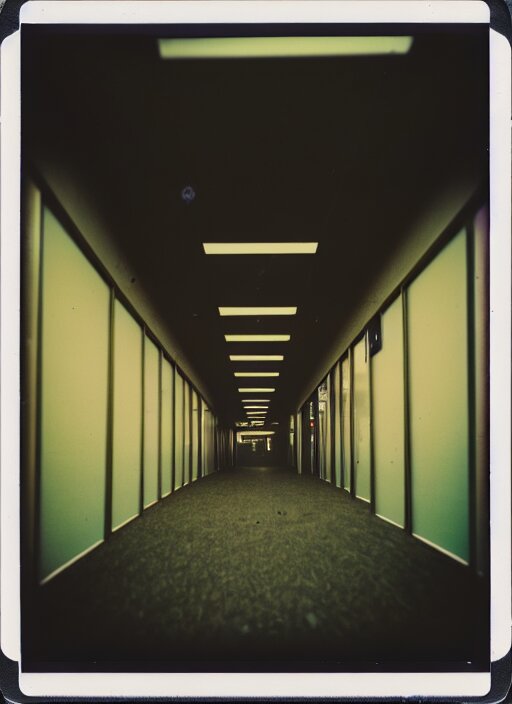 Lexica - Polaroid photograph of the inside of an empty blockbuster ...