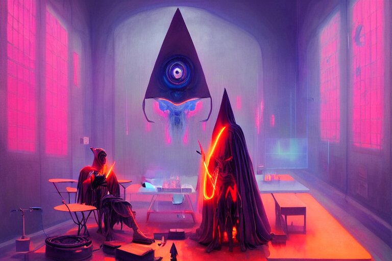 Lexica - A beautiful masterpiece painting of a technomancer wizard in ...