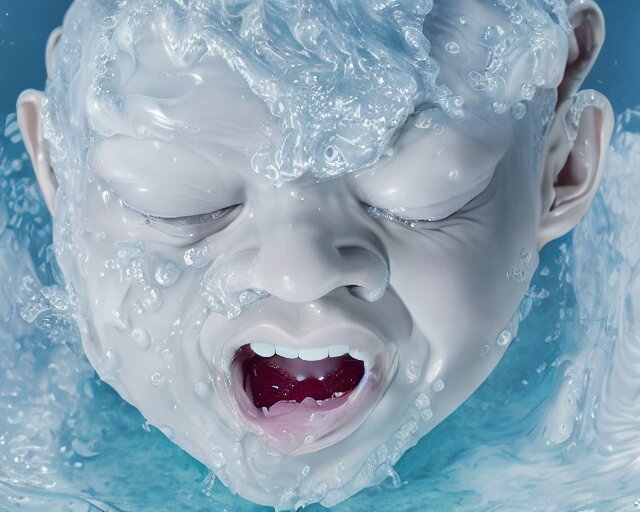 Lexica - A massive porcelain sculpture of a surreal distorted human ...