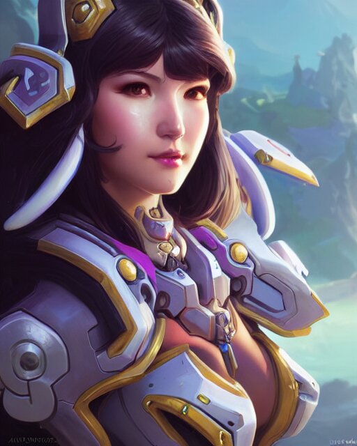 Lexica - D.Va (Overwatch), closeup, D&D, fantasy, intricate, elegant ...