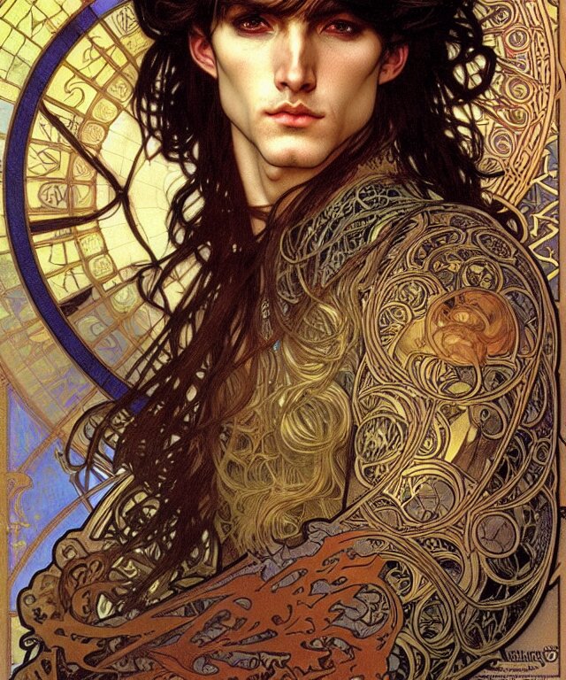 Lexica - Realistic detailed face portrait of a handsome male wizard in ...