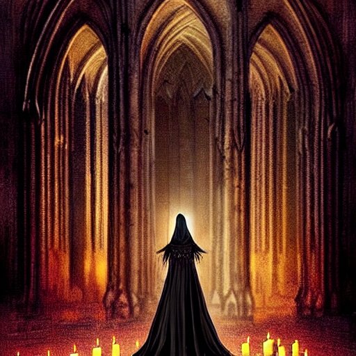Lexica - A beautiful gothic girl inside a dark gothic cathedral ...