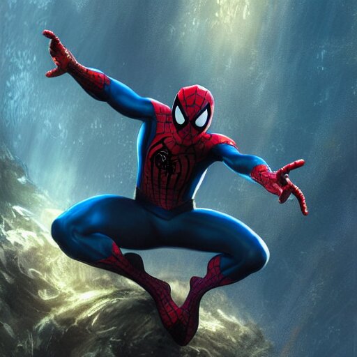 Lexica - Spiderman underwater, highly detailed, digital painting ...