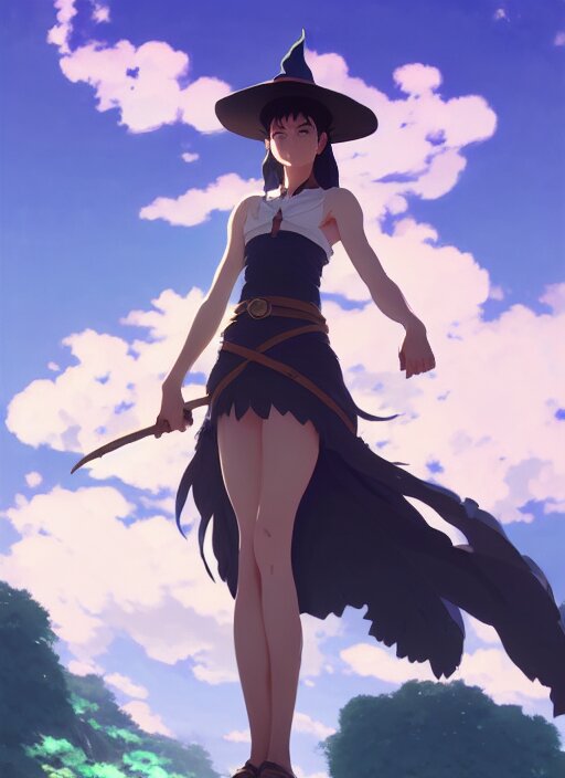 Lexica - A full body portrait of an explorer witch, sun lighting ...