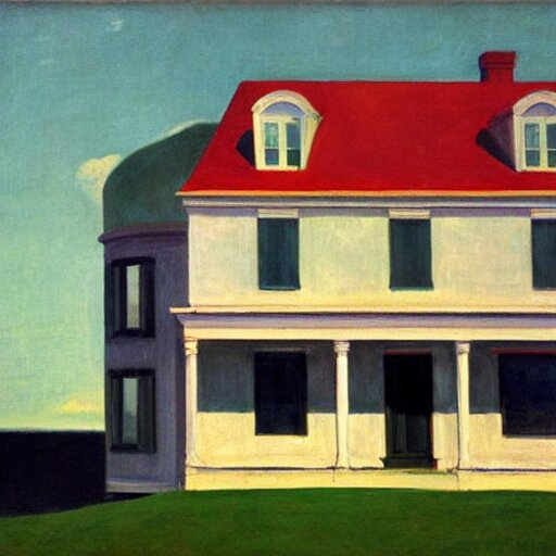 House, style of Edward Hopper - Arthub.ai