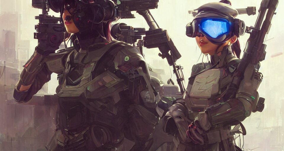 Lexica - Young female japanese sniper holding a railgun sniper rifle ...