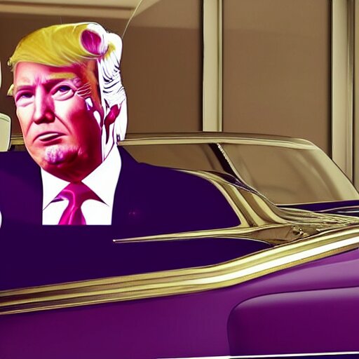 Lexica - Portrait of donald trump sitting on a roll's royce, gta 5 ...