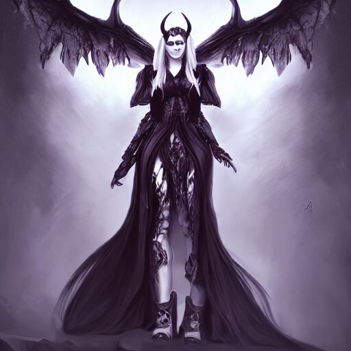 Lexica - Perfectly - centered - portrait - photograph of evil fallen ...