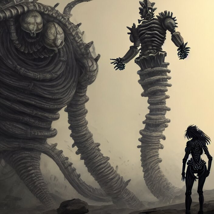 Lexica - Shadow of colossus boss, giygas organic being, portrait ...
