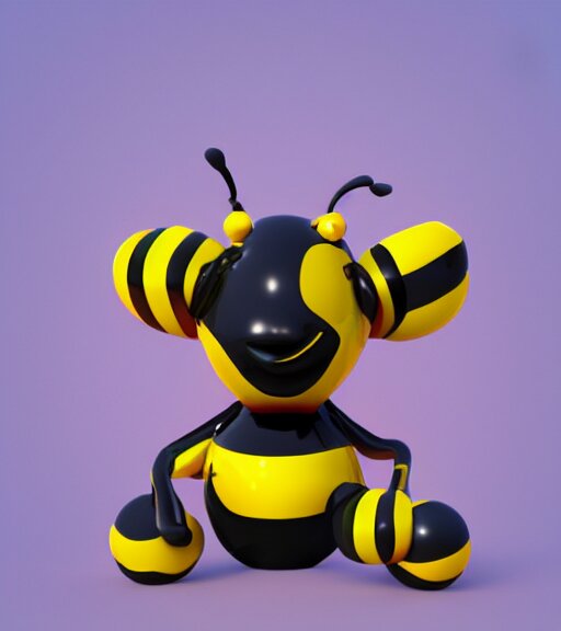 Lexica - A sculpture of cartoon bee by jeff koons ray tracing, octane ...