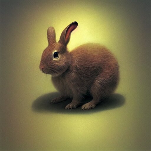 Lexica - Adorable baby rabbit pixar character by zdzislaw beksinski, by ...